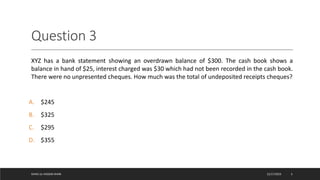 Bank reconciliation statement practice at basic level | PPTX