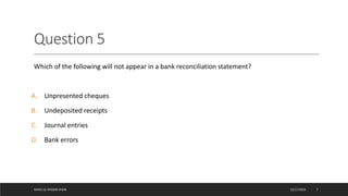 Bank reconciliation statement practice at basic level | PPTX