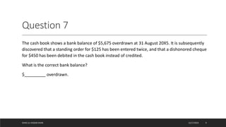 Bank reconciliation statement practice at basic level | PPTX