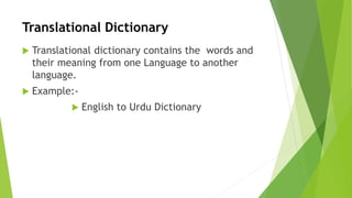 Dictionary and Thesaurus | PPTX