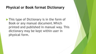 Dictionary and Thesaurus | PPTX