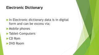 Dictionary and Thesaurus | PPTX