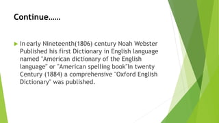 Dictionary and Thesaurus | PPTX