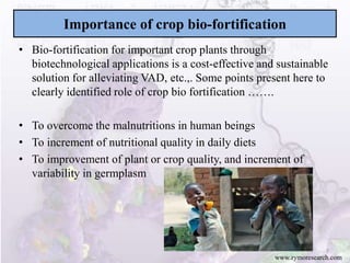 Bio fortification through Genetic Engineering | PPTX