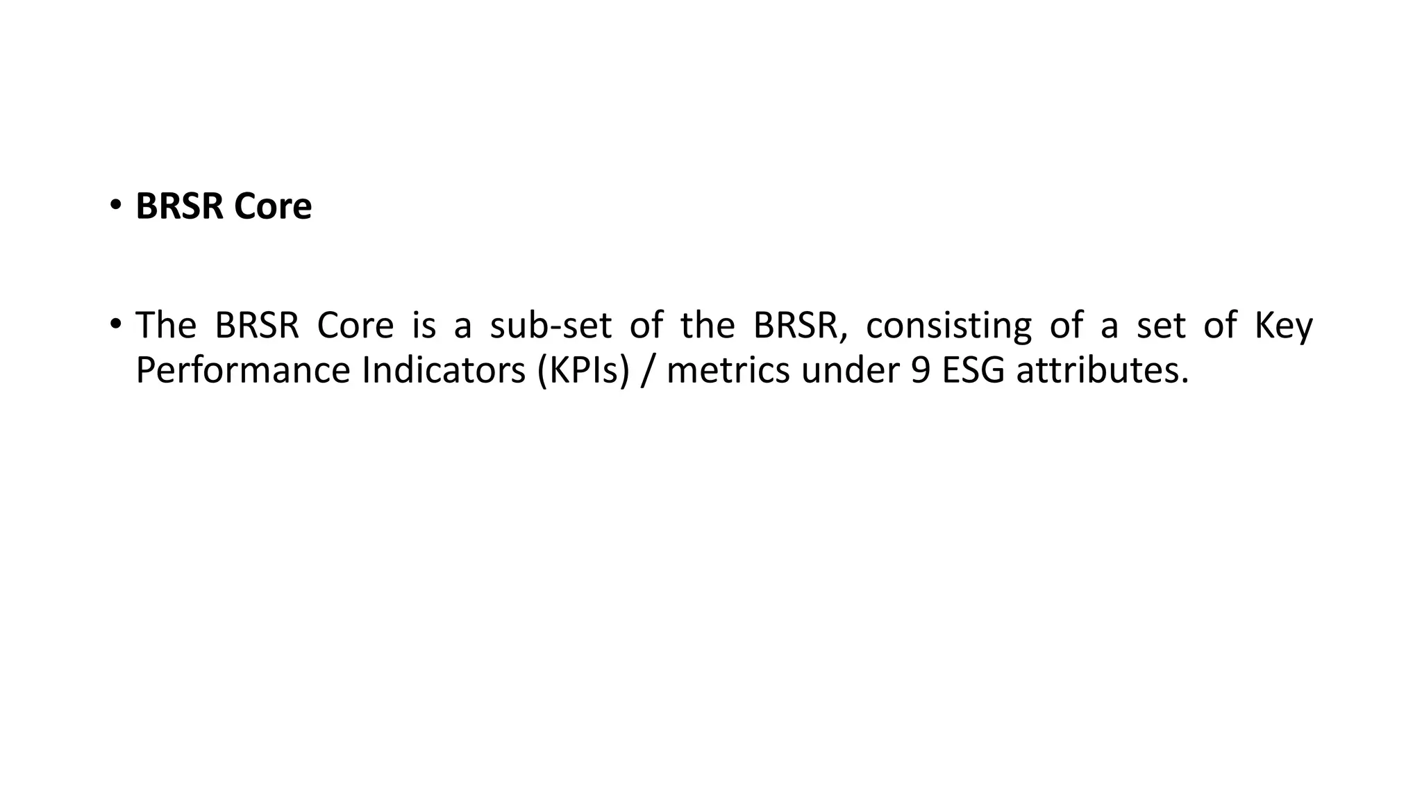 BRSR CORE- AN EXTENSION OF Business Responsibility and Sustainability Reporting (BRSR) | PDF