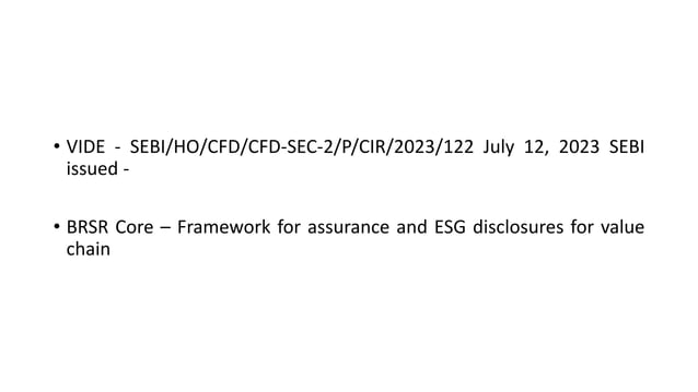 BRSR CORE- AN EXTENSION OF Business Responsibility and Sustainability ...