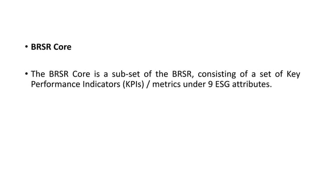 BRSR CORE- AN EXTENSION OF Business Responsibility and Sustainability ...