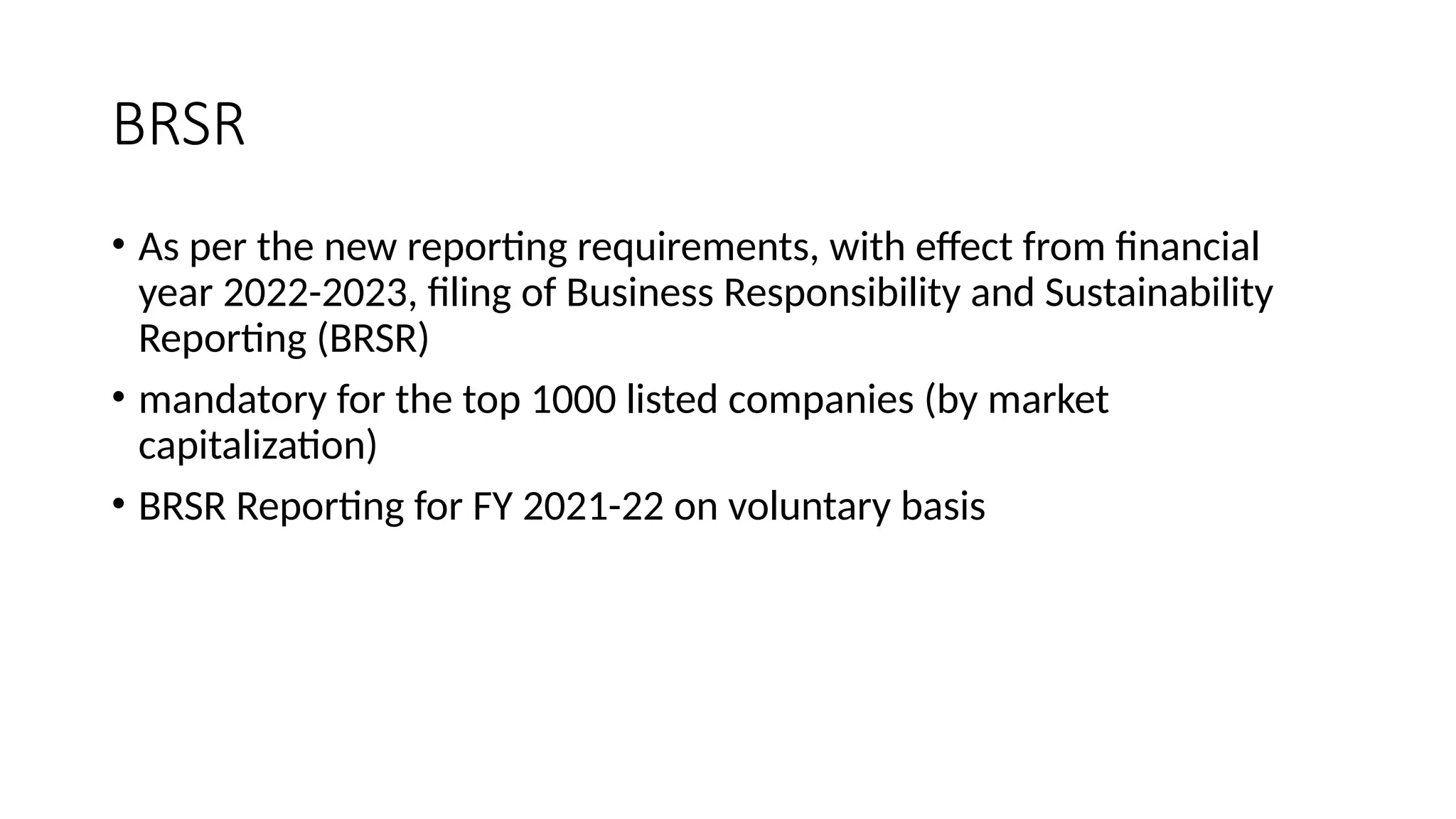 Business Responsibility and Sustainability Reporting | PPTX