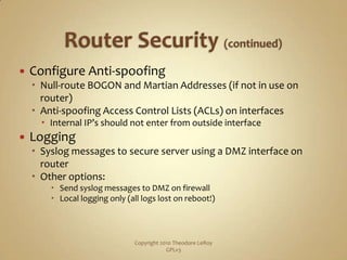 Brst – Border Router Security Tool | PPTX