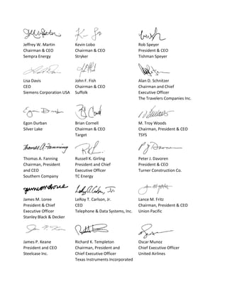 Business Roundtable statement on the purpose of a corporation | PDF