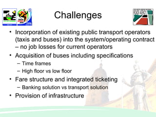 Bus Rapid Transit Project: City of Tshwane | PPT