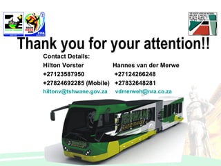 Bus Rapid Transit Project: City of Tshwane | PPT