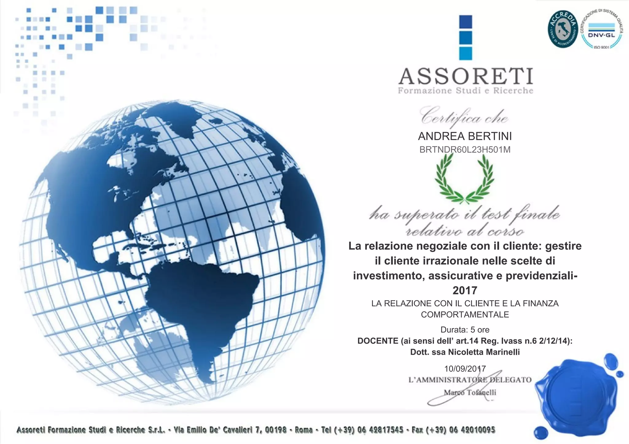 La relazione negoziale con il cliente: le scelte irrazionali del ...