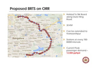 World Class Bus Rapid Transit System (BRTS) for Bangalore | PDF