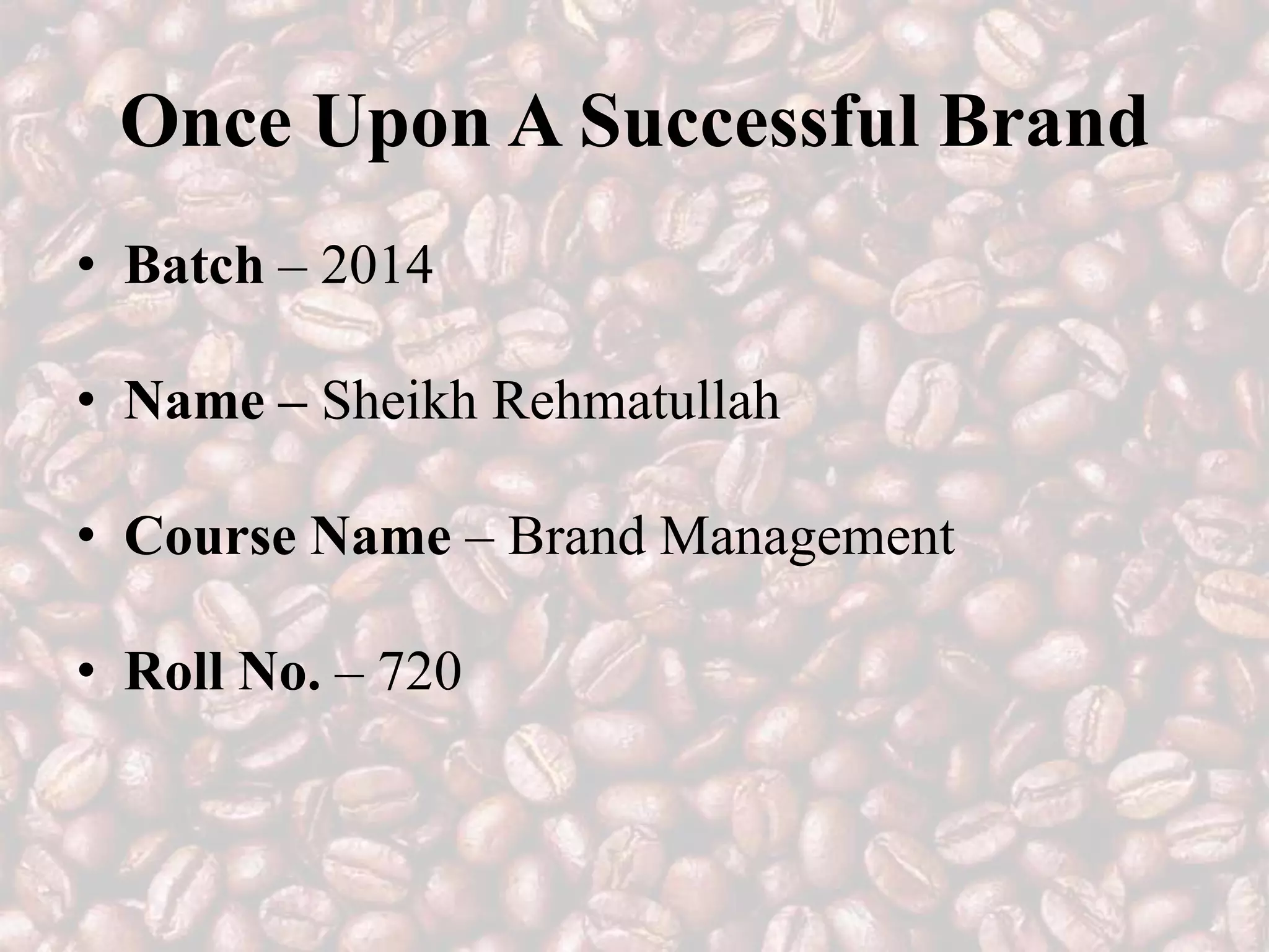 Essence of Marketing - BRU Coffee | PPTX