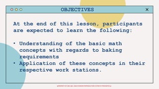 Bakery Math- Intro to Baking and Pastries | PDF