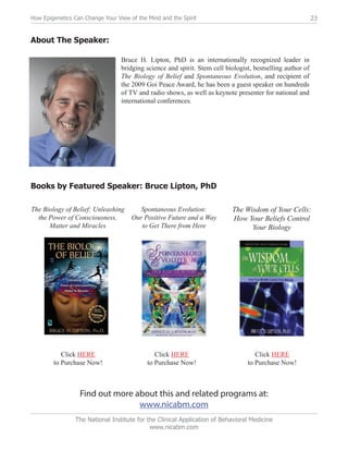 Bruce lipton epigenetics | PDF