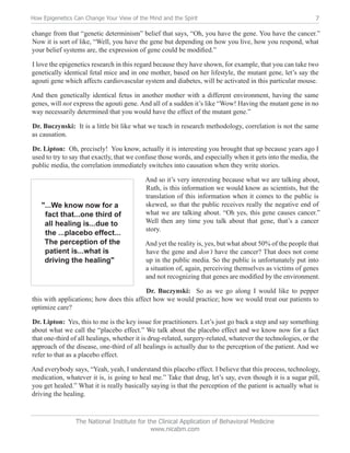 Bruce lipton epigenetics | PDF