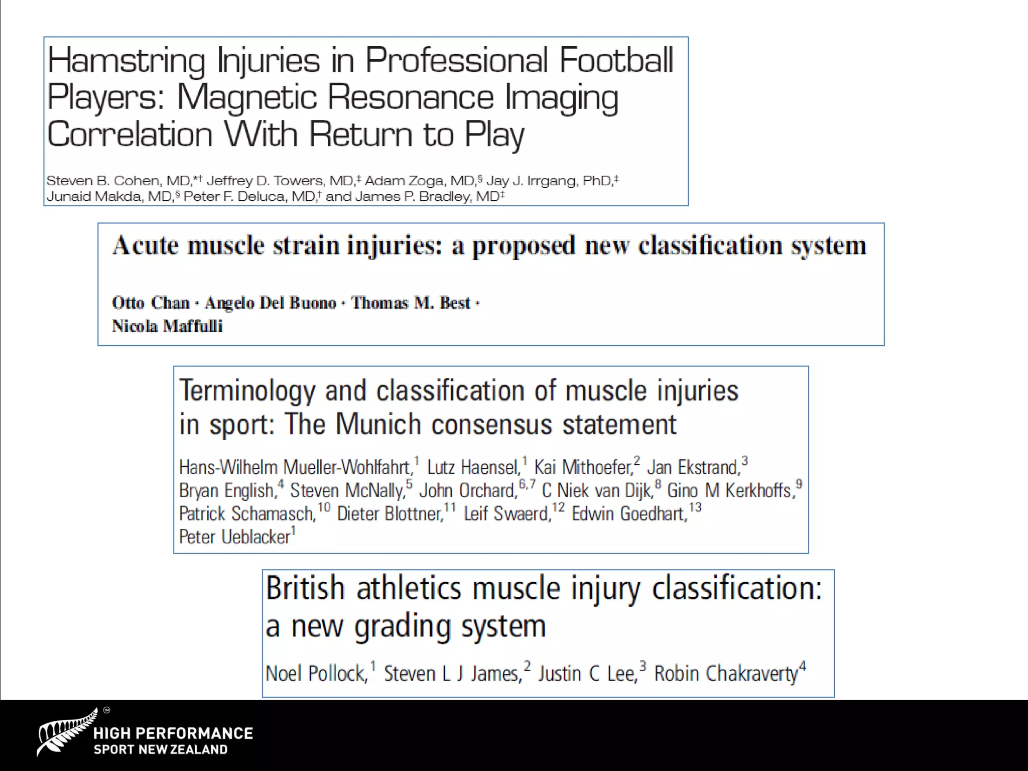 Bruce Hamilton - Classification and Grading of Muscle Injuries | PPT