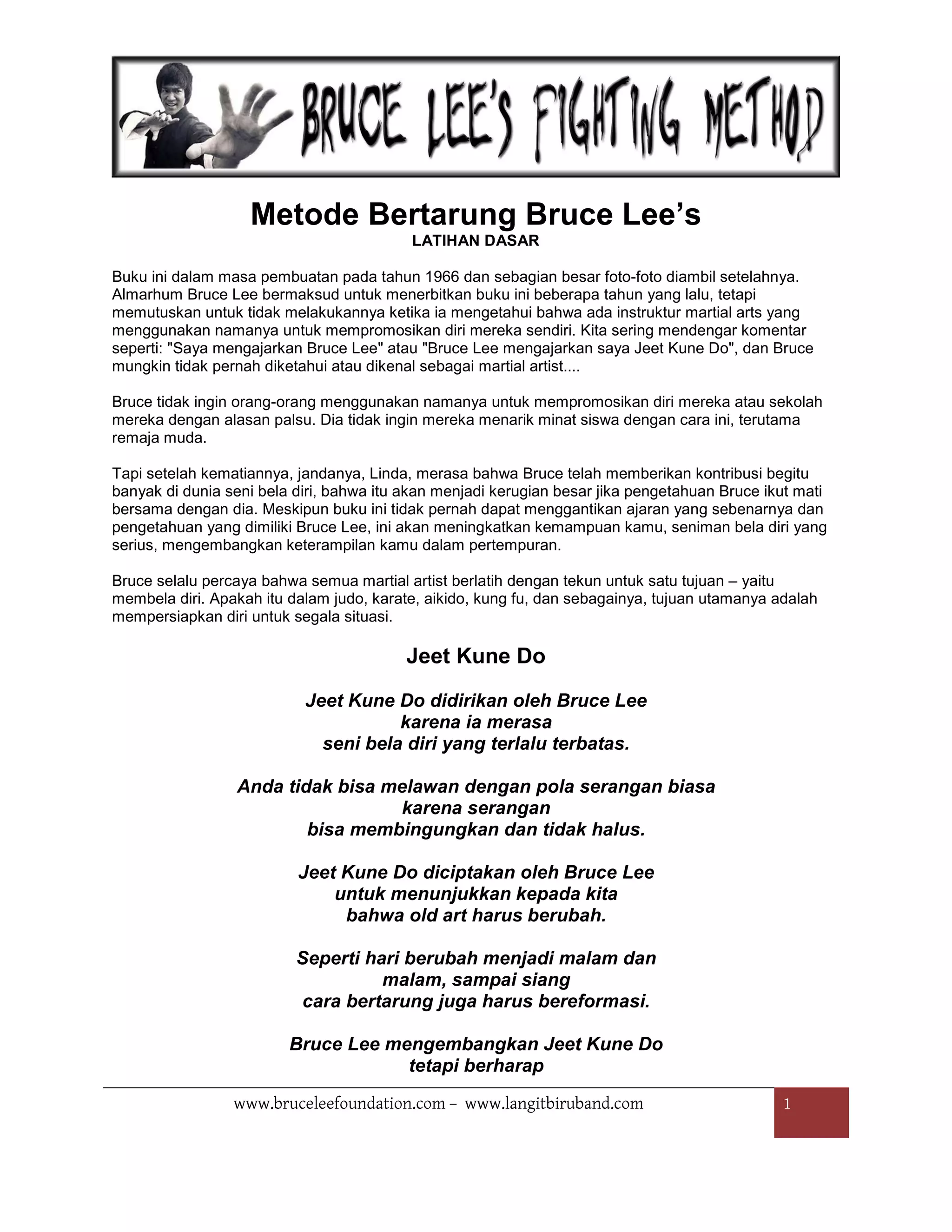 Bruce lee fighting method (ind) | PDF