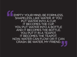 How to be like water: 15 quotes from Bruce Lee | PDF