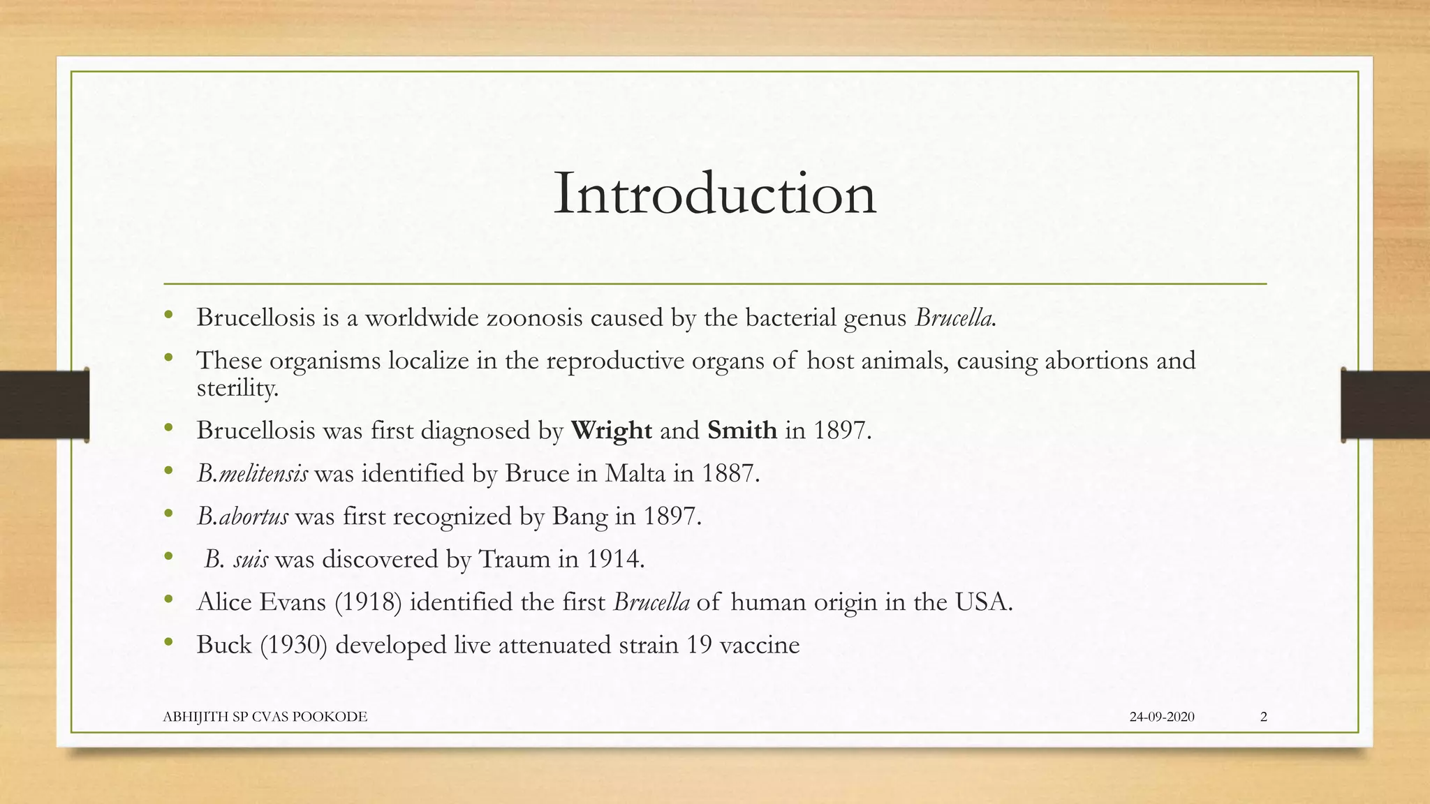 Brucella and brucellosis | PPTX
