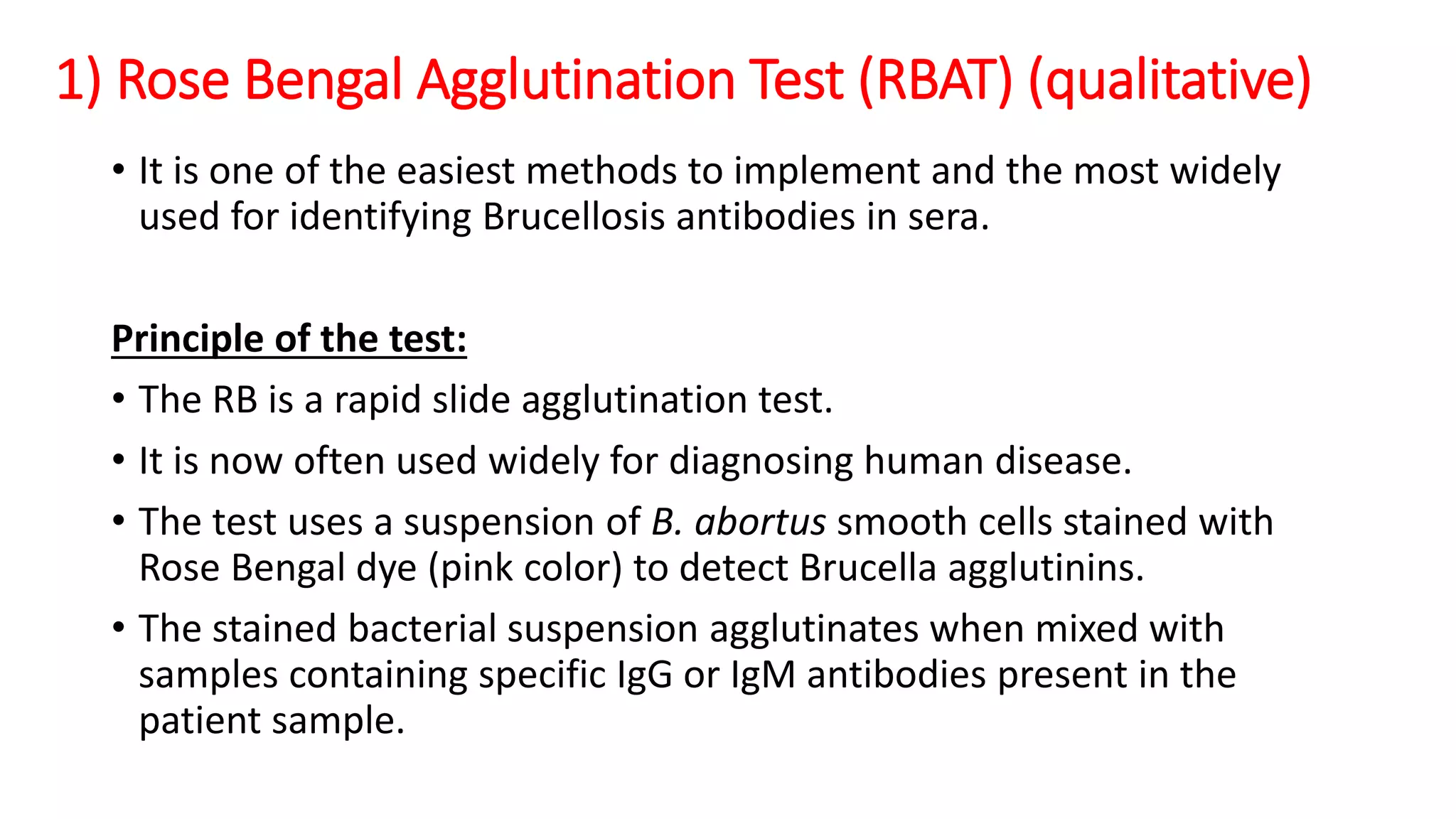 Brucella test (rose bengal test) | PPTX