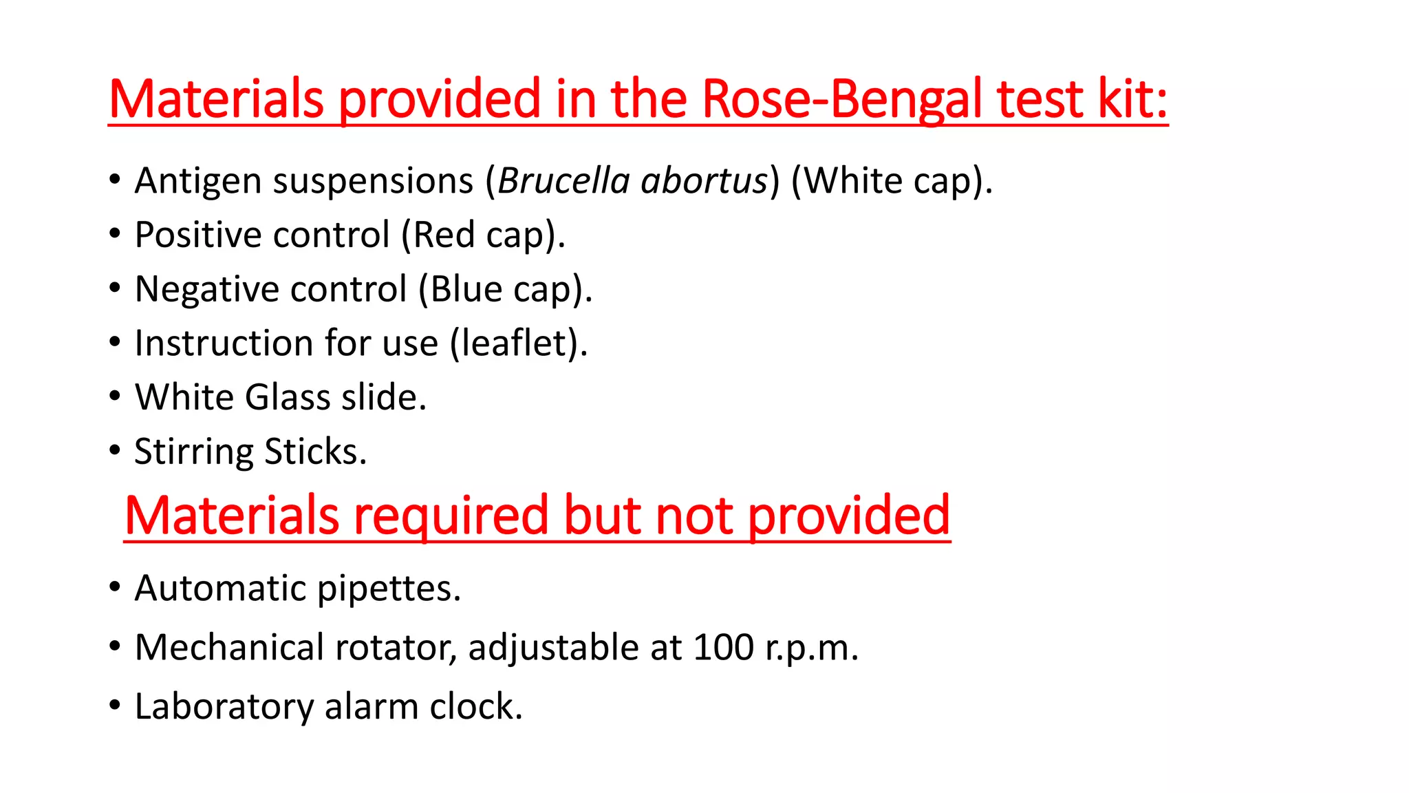 Brucella test (rose bengal test) | PPTX