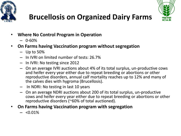 Brucellosis a negative modulator of reproduction | PPT
