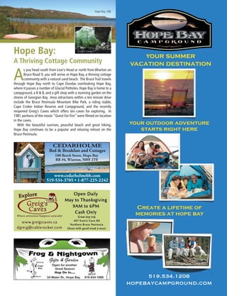 Bruce Peninsula Map and Accomodations | PDF