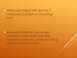 BRUCE PROTOCOL: MEASURE OF FUNCTIONAL CAPACITY OF THE INDIVIDUAL | PPTX