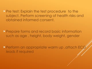 BRUCE PROTOCOL: MEASURE OF FUNCTIONAL CAPACITY OF THE INDIVIDUAL | PPTX