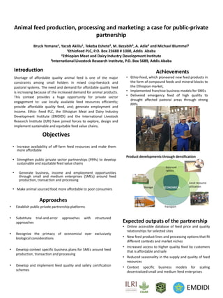 Animal feed production, processing and marketing: A case for public ...