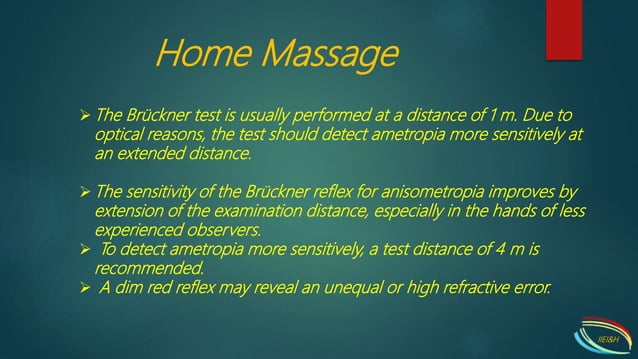 Bruckner test | PPTX | Eye and Vision Conditions | Diseases and Conditions