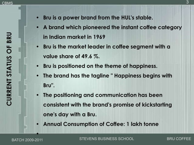 Bru coffee CBMS Project | PPTX