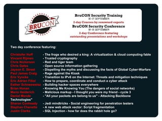 Brucon presentation | PPT