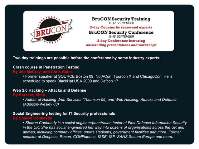 Brucon presentation | PPT