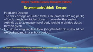 Brufen Tablets by Abbott India (Generic Ibuprofen Tablets) | PPT