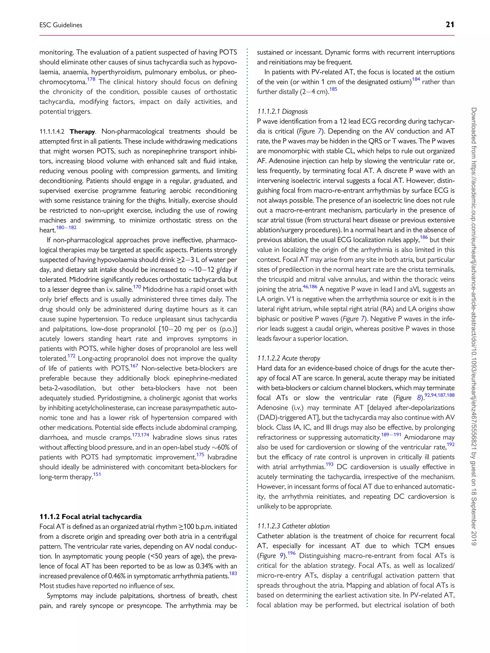 Brugada 2020--esc-guidelines-for-the-management-supraventricular tachycardia -samir rafla | PDF