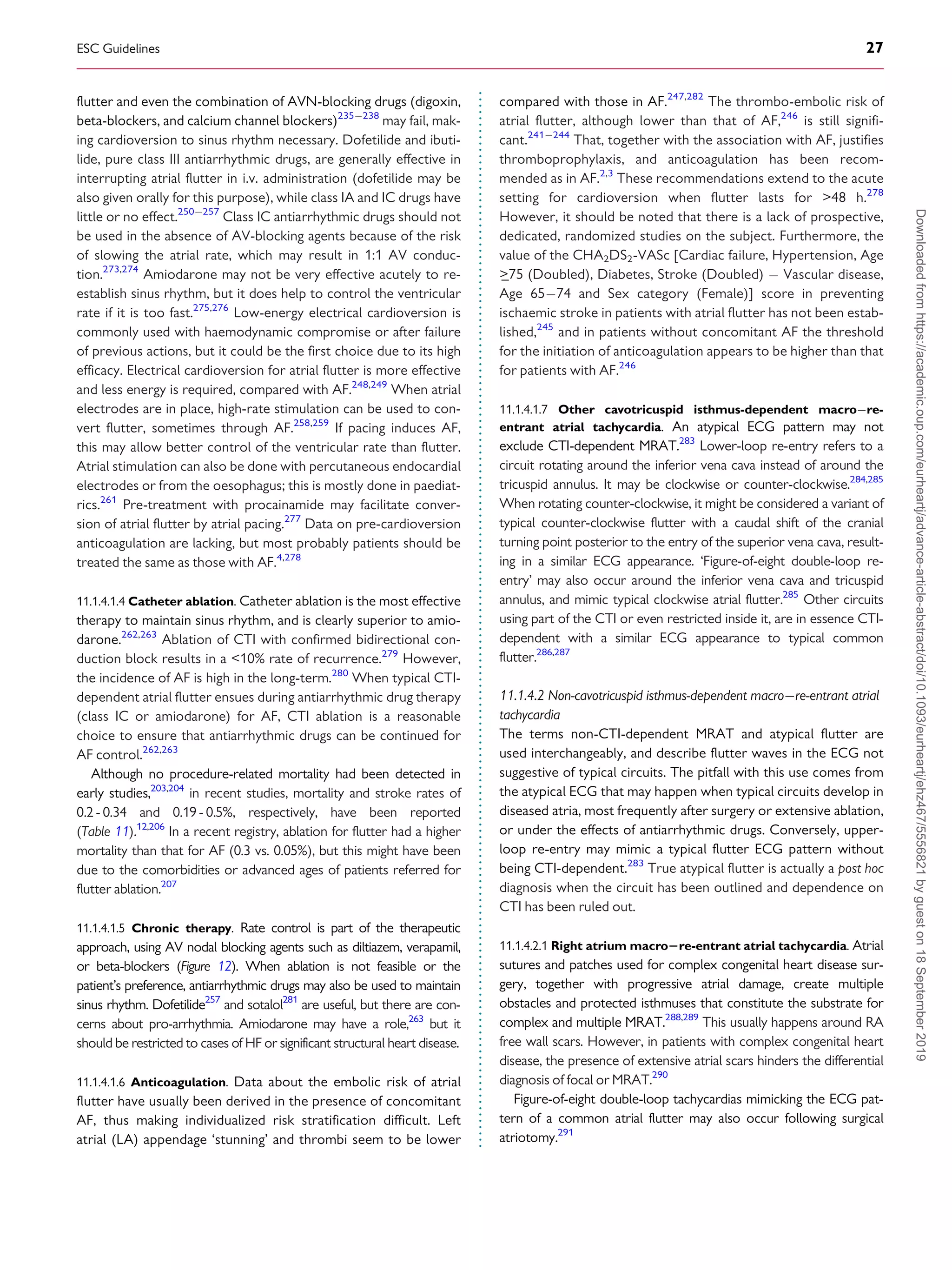 Brugada 2020 esc guidelines for the management supraventricular