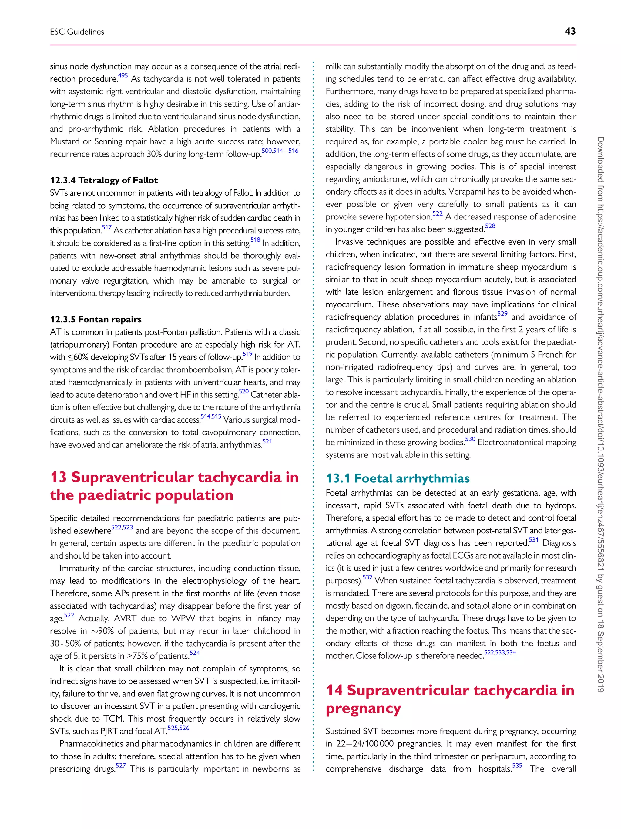 Brugada 2020--esc-guidelines-for-the-management-supraventricular tachycardia -samir rafla | PDF