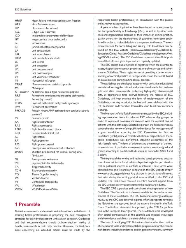 Brugada 2020--esc-guidelines-for-the-management-supraventricular tachycardia -samir rafla | PDF