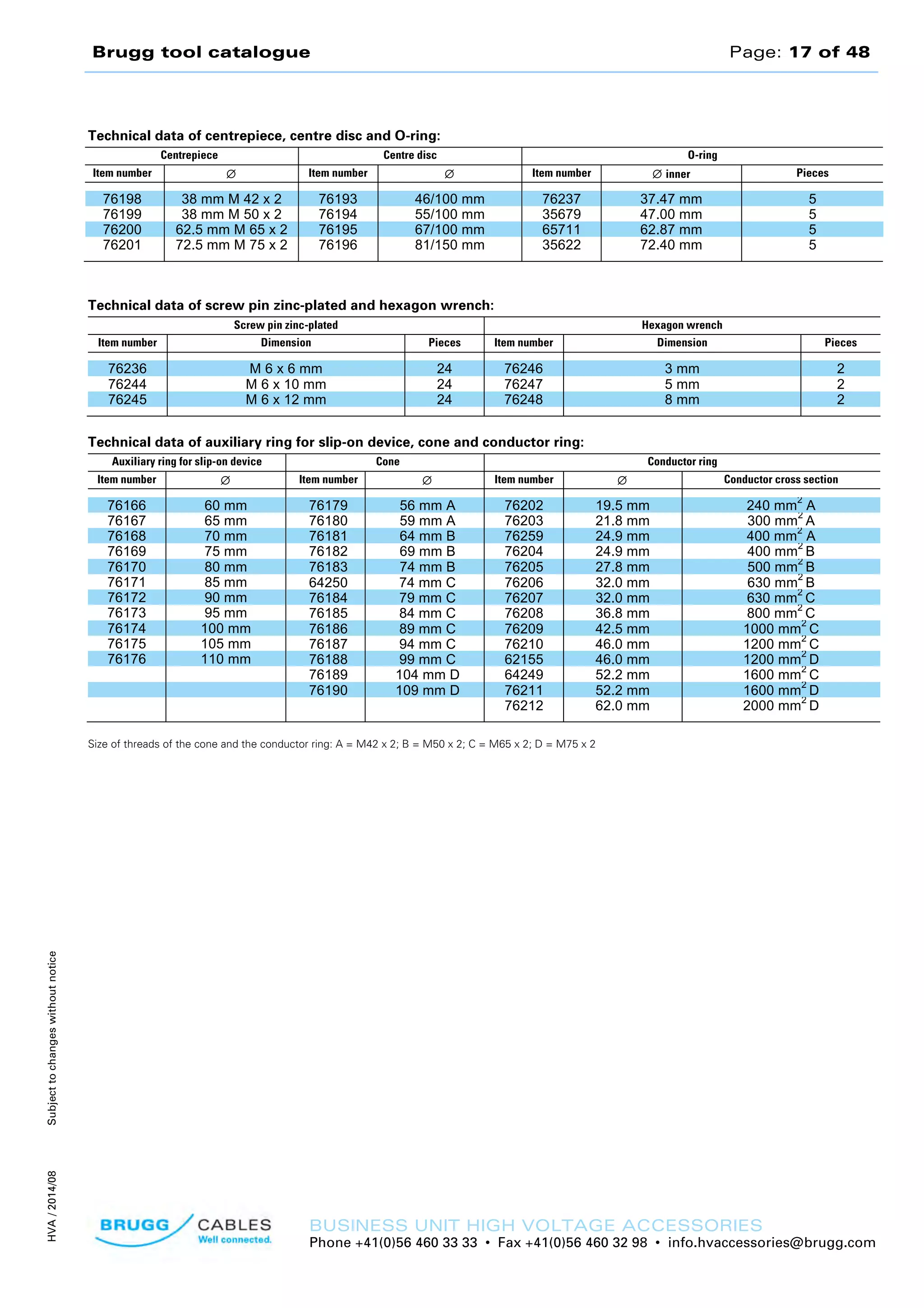 Brugg Cable Tools - High Voltage Cable Jointing Tools | PDF