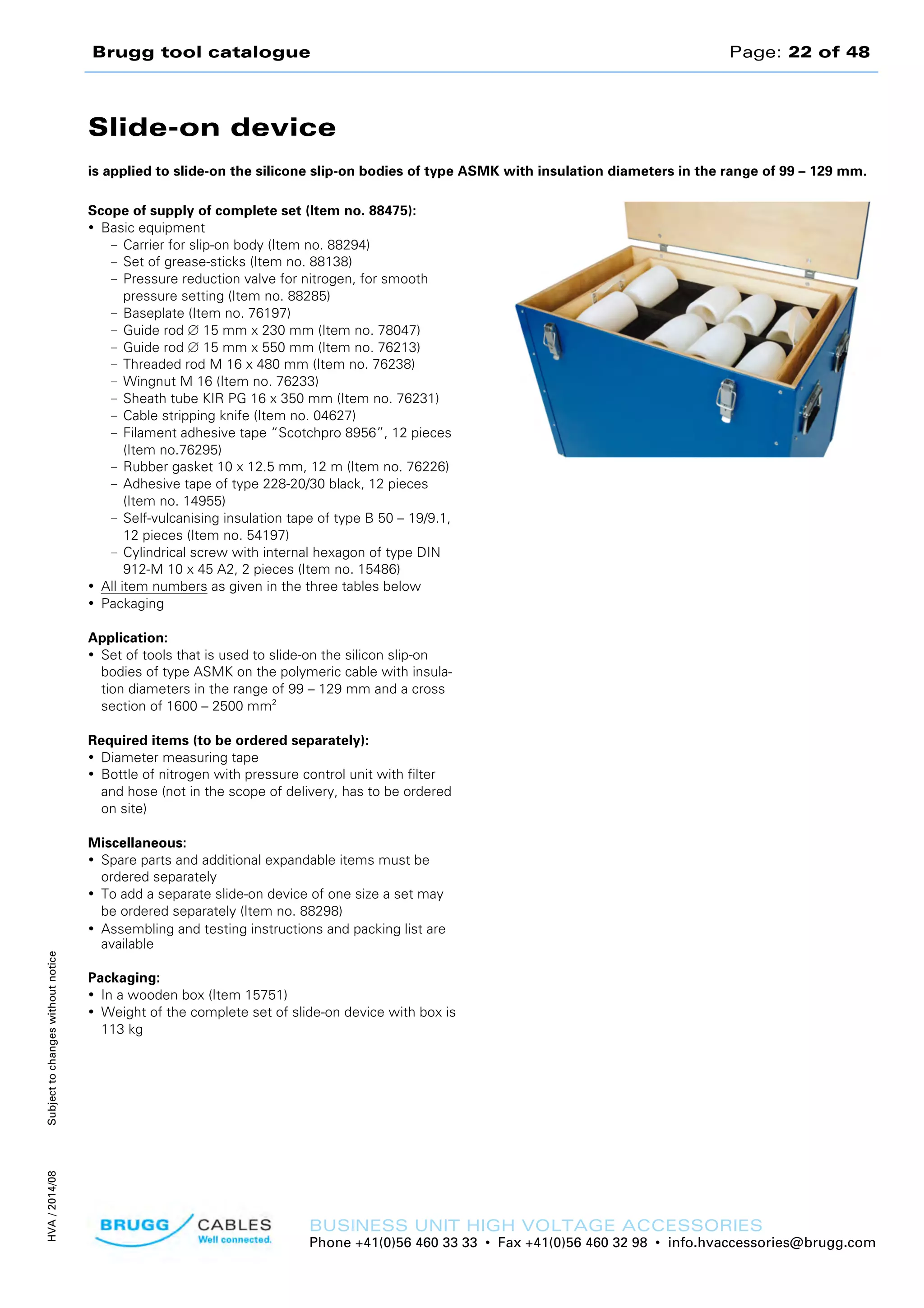 Brugg Cable Tools - High Voltage Cable Jointing Tools | PDF