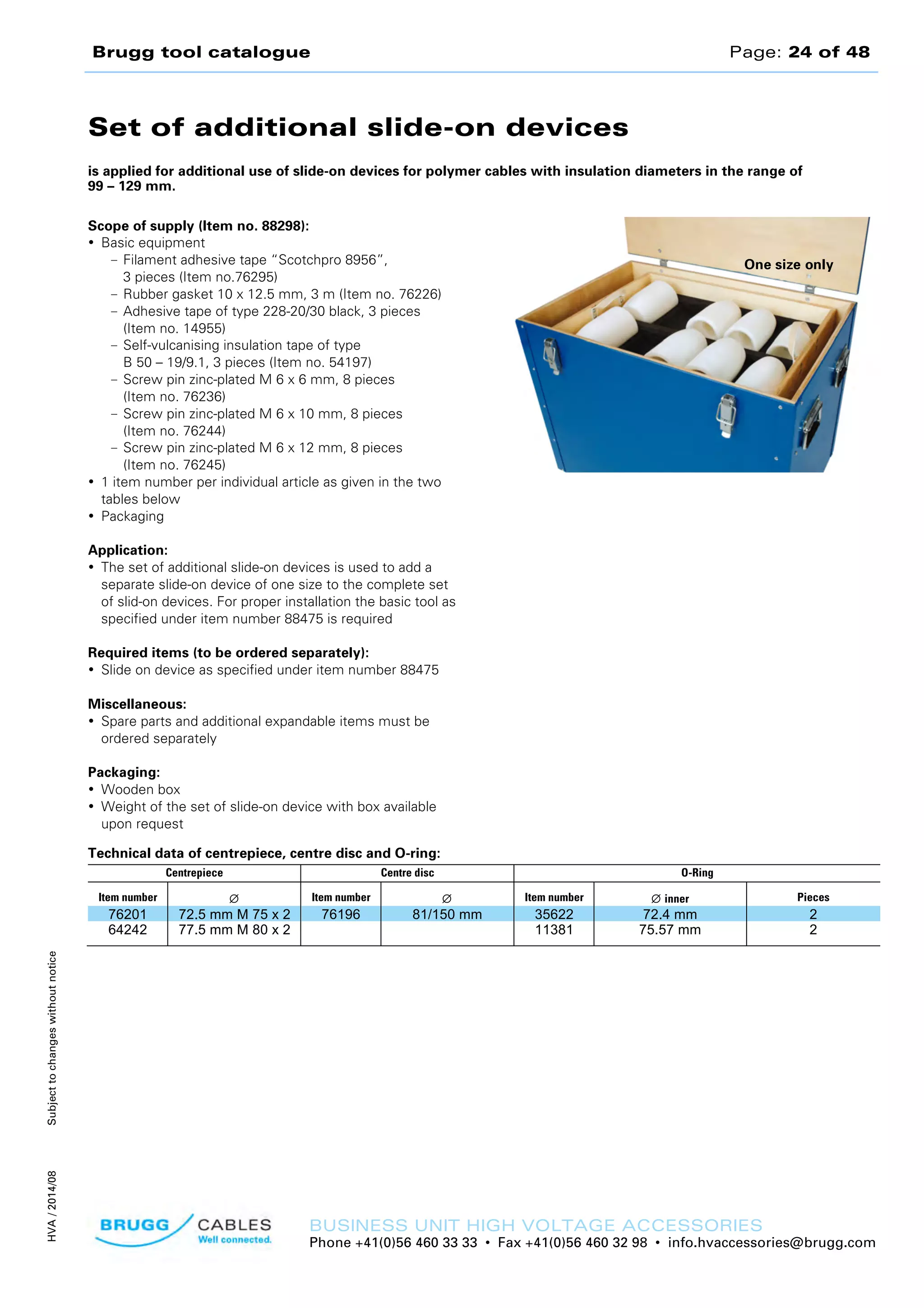 Brugg Cable Tools - High Voltage Cable Jointing Tools | PDF