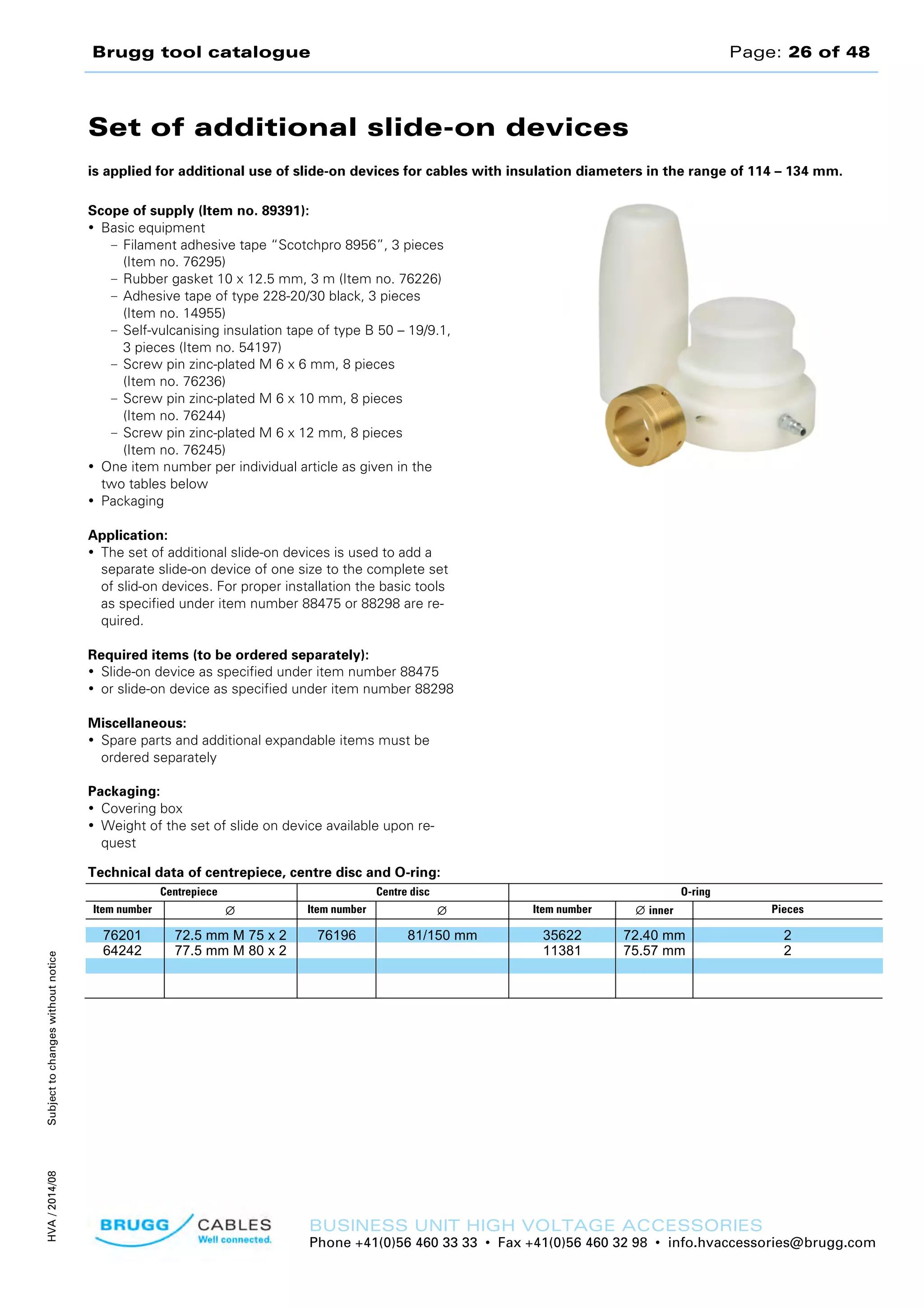 Brugg Cable Tools - High Voltage Cable Jointing Tools | PDF