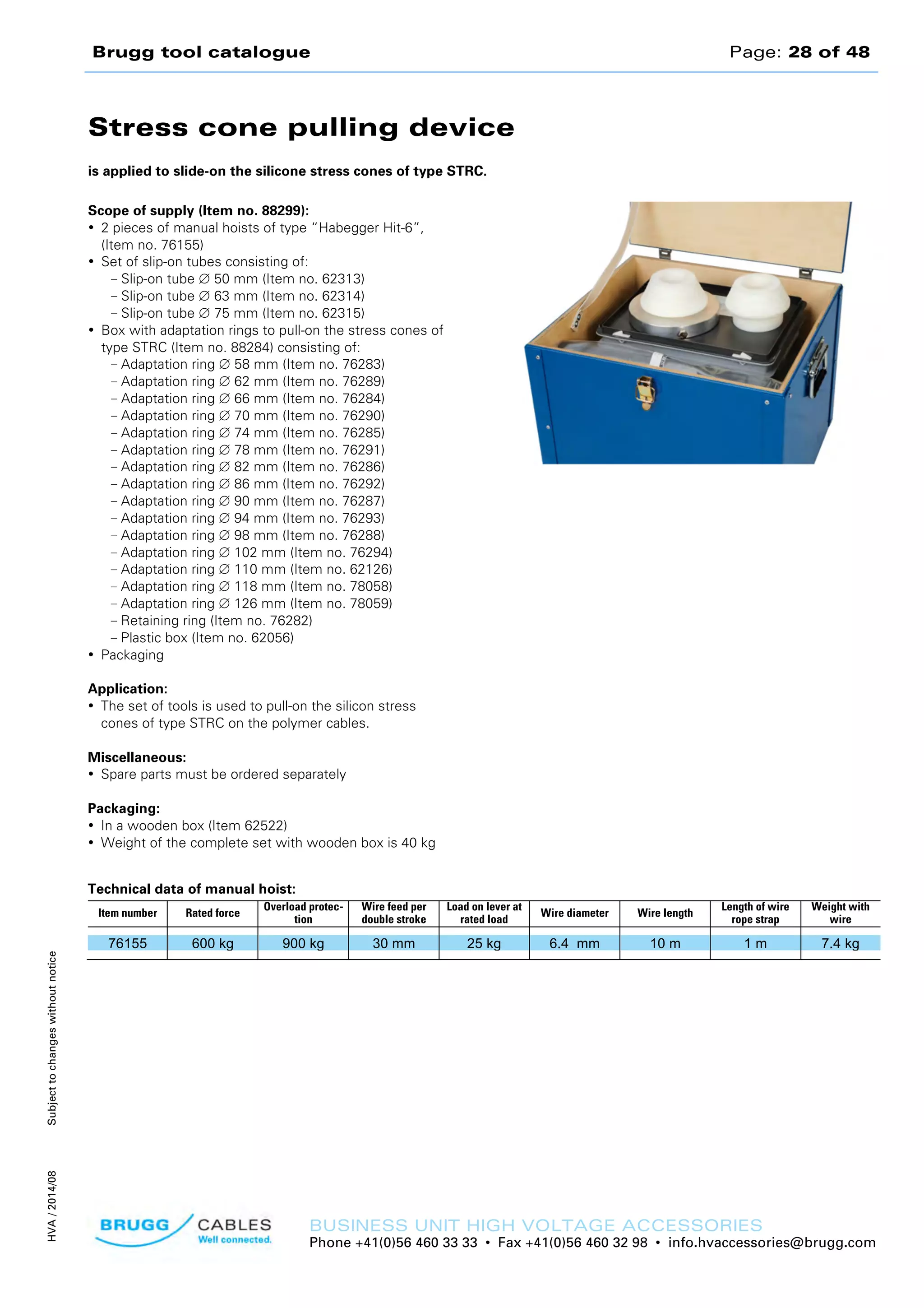 Brugg Cable Tools - High Voltage Cable Jointing Tools | PDF