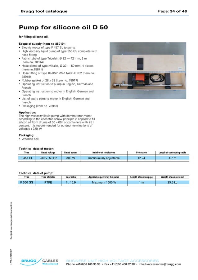 Brugg Cable Tools - High Voltage Cable Jointing Tools | PDF