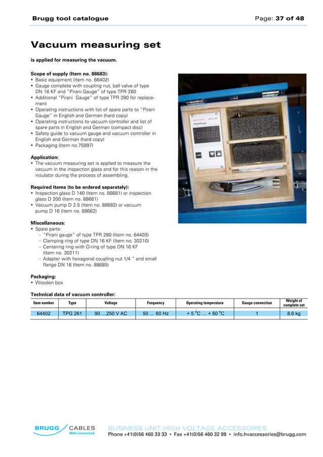 Brugg Cable Tools - High Voltage Cable Jointing Tools | PDF