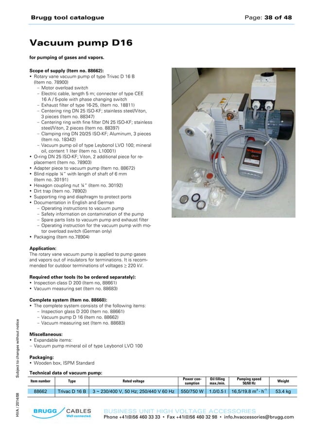 Brugg Cable Tools - High Voltage Cable Jointing Tools | PDF